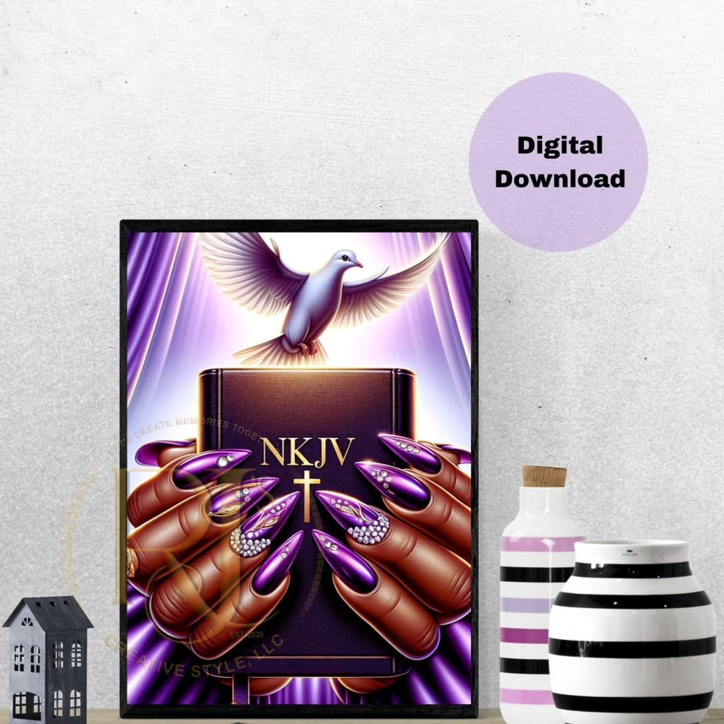 Wall Art - Spiritual Decor Printable Purple Prayer – RJs Creative Style ...